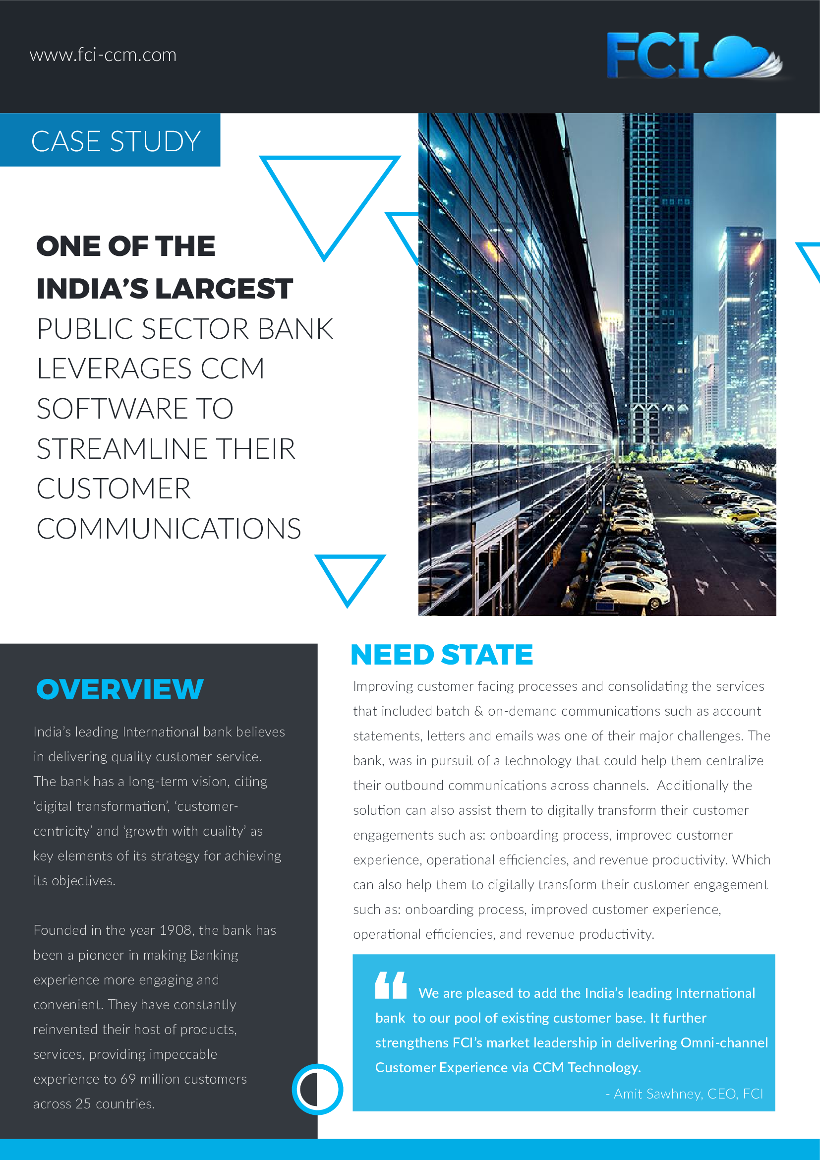 FCI CCM Modernized Legacy System of Top Indian Public Bank
