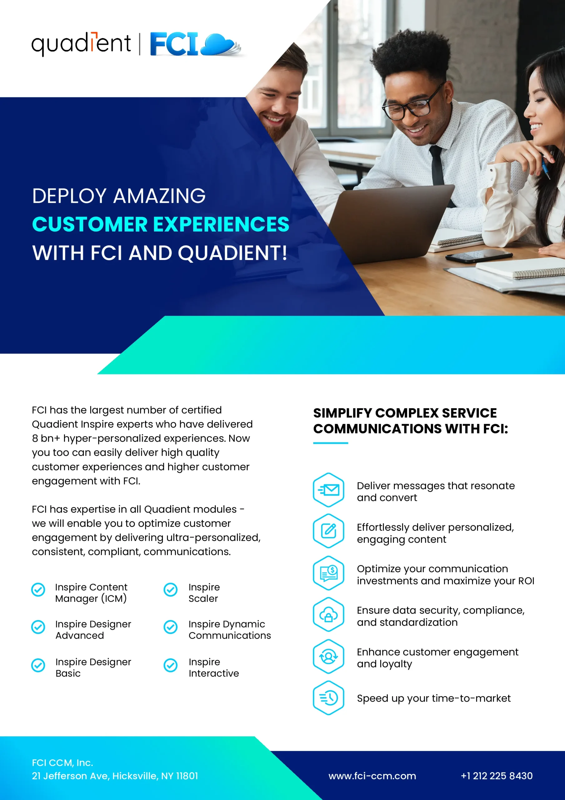 Elevate Your CX With FCI CCM's Certified Quadient Inspire Experts